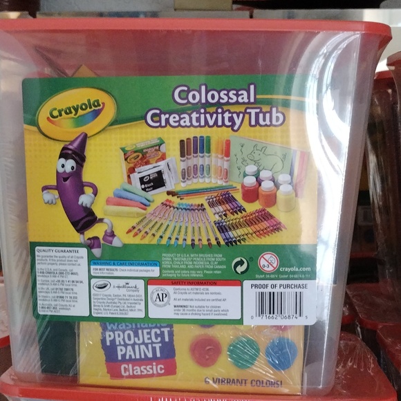 Crayola | Toys | Crayola Colossal Creativity Tub Art Set New Sealed ...